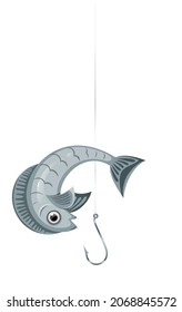 Cartoon Fish Hook Vector Illustration Catch Stock Vector (Royalty Free ...