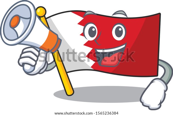 Cartoon Flag Bahrain Isolated Character Holding Stock Vector (Royalty ...
