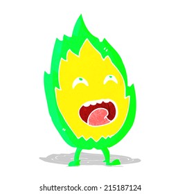 Cartoon Flame Character Stock Vector (Royalty Free) 215187124 ...