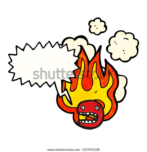 Cartoon Flaming Face Stock Vector (Royalty Free) 125963108