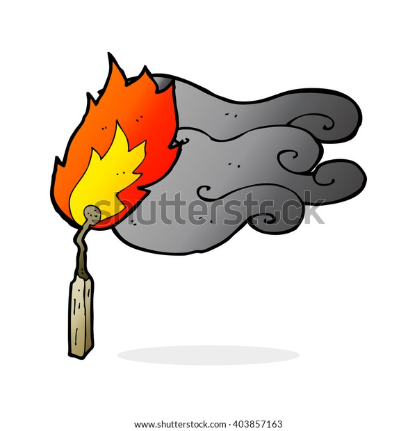 Cartoon Flaming Match Stock Vector (Royalty Free) 403857163
