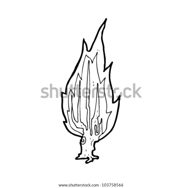 Cartoon Flaming Tree Stock Vector (Royalty Free) 103758566 | Shutterstock
