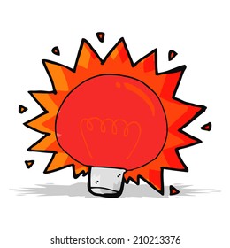 Cartoon Flashing Red Light Bulb Stock Vector (Royalty Free) 210213376 ...