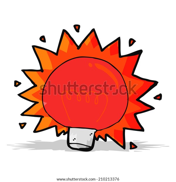 Cartoon Flashing Red Light Bulb Stock Vector (Royalty Free) 210213376 ...