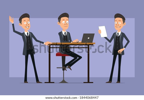 Cartoon Flat Funny Mafia Man Character Stock Vector (Royalty Free ...