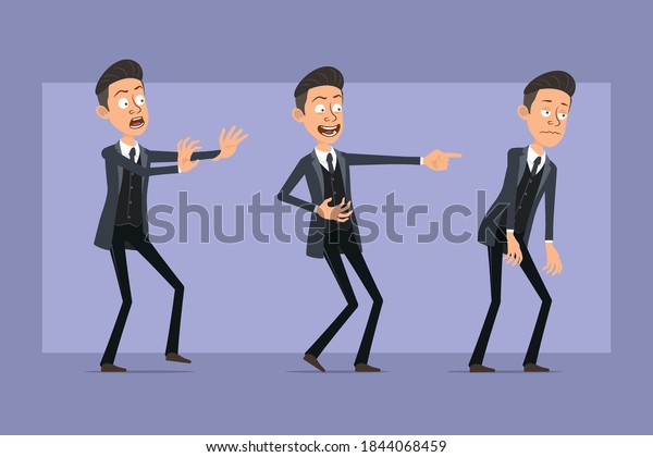 Cartoon Flat Funny Mafia Man Character Stock Vector (Royalty Free ...
