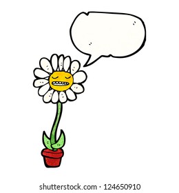 Cartoon Flower Speech Bubble Stock Vector (Royalty Free) 268175912