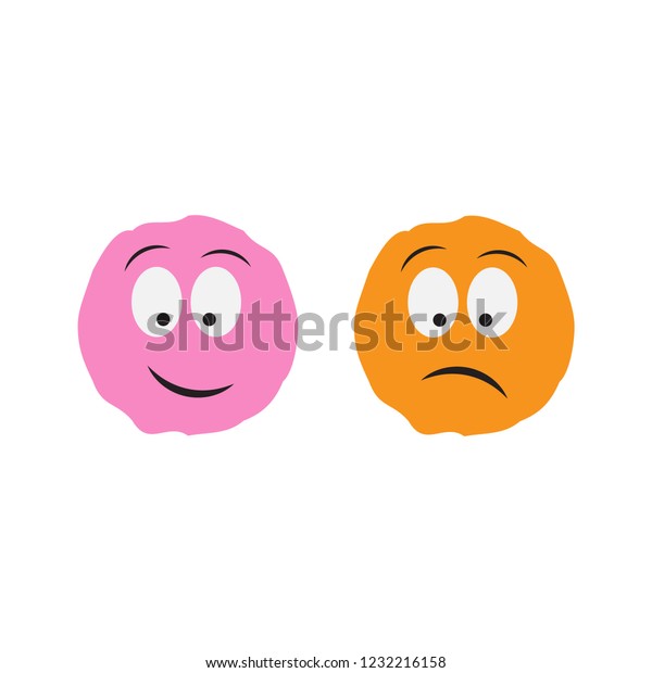 Cartoon Fluffy Ball Vector Monsters Emotion Stock Vector (Royalty Free ...