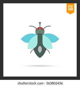 Cartoon Fly Icon Stock Vector (Royalty Free) 363802436 | Shutterstock