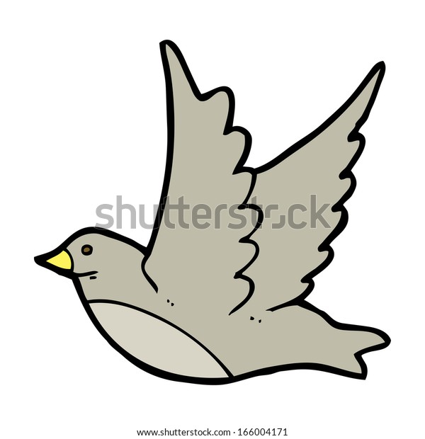 Cartoon Flying Bird Stock Vector (Royalty Free) 166004171