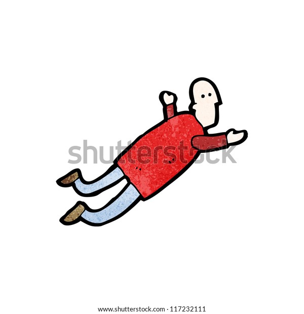 Cartoon Flying Man Stock Vector (Royalty Free) 117232111 | Shutterstock