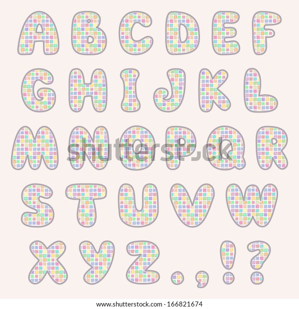 Cartoon Font Vector Alphabet Letters Design Stock Vector (Royalty Free ...