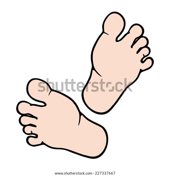 Cartoon Foot Stock Vector (Royalty Free) 227337667 | Shutterstock