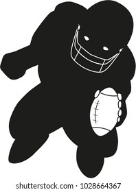 Cartoon Football Player Touchdown Stock Vector (Royalty Free ...