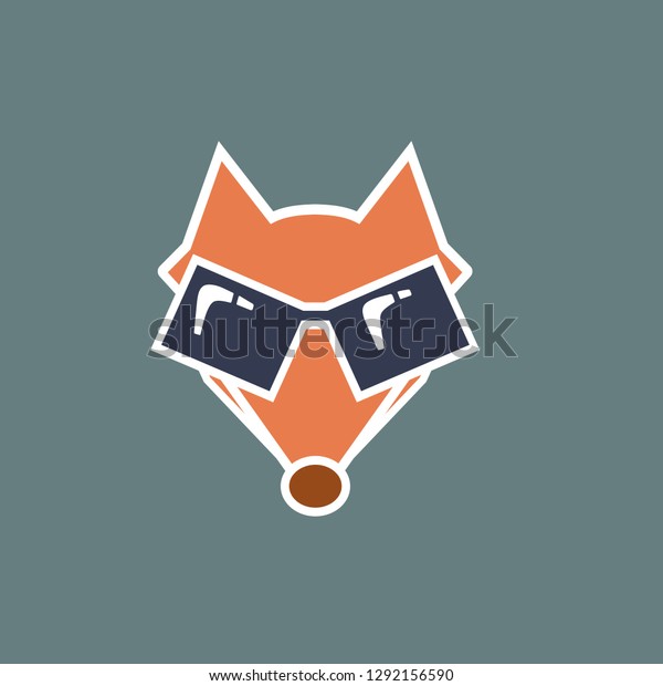 Cartoon Fox Logo Vector Illustration Background Stock Vector (Royalty ...