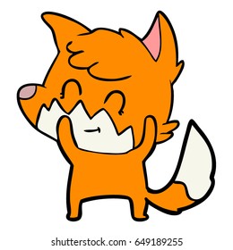 Funny Fox Cartoon Stock Illustration 95609113