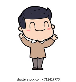 Cartoon Friendly Man Stock Vector (Royalty Free) 712419973 | Shutterstock