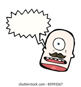 Cartoon Friendly Monster Head Talking Stock Vector (Royalty Free ...