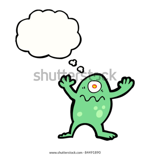 Cartoon Frightened Alien Stock Vector (Royalty Free) 84491890 ...
