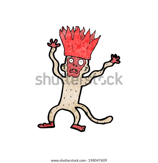 Cartoon Frightened Monkey Stock Vector (Royalty Free) 198047609 ...