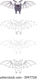 Cartoon Funny Bat Dot Dot Educational: เวกเตอร์สต็อก (ปลอดค่าลิขสิทธิ์ ...