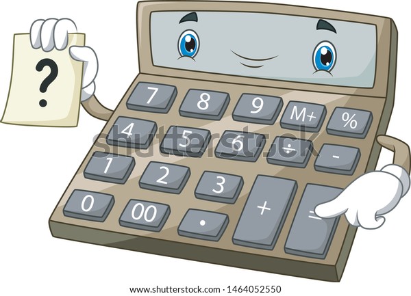 Cartoon Funny Calculator Paper Stock Vector (Royalty Free) 1464052550
