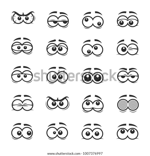 Colección de ojos divertidos de caricaturas