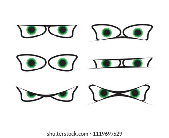Cartoon Funny Eyes Setvector Collection Stock Vector (Royalty Free ...