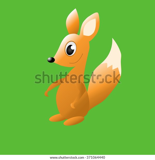 Cartoon Funny Fox Vector Illustration Stock Vector (Royalty Free ...