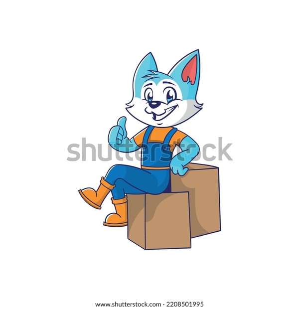 Cartoon Funny Foxes Boxes Vector Stock Vector (Royalty Free) 2208501995 ...