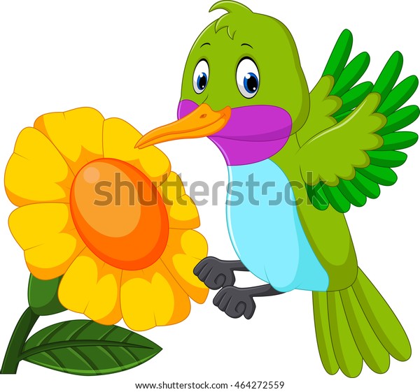 Cartoon Funny Hummingbird: เวกเตอร์สต็อก (ปลอดค่าลิขสิทธิ์) 464272559 ...