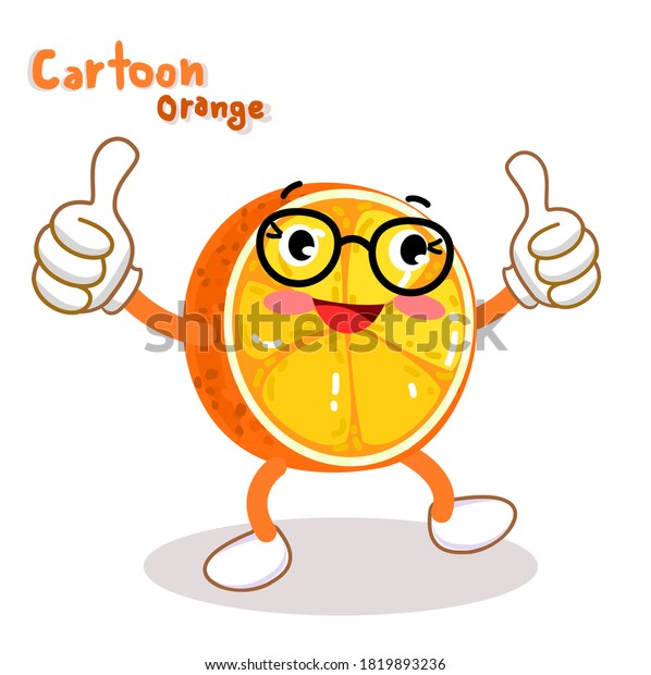 Cartoon Funny Orange Character Vector Stock Vector (Royalty Free ...