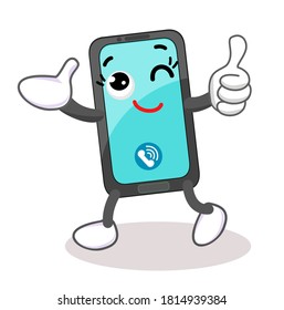 Cartoon Funny Phone Character Vector Stock Vector (Royalty Free ...