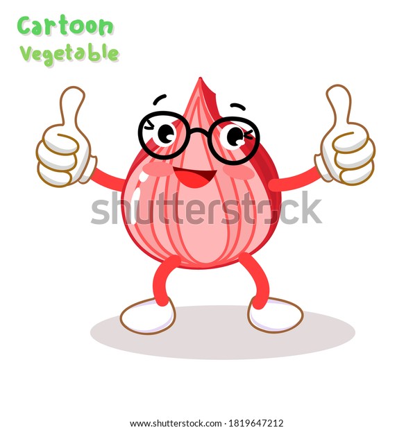 Cartoon Funny Shallot Character Vector Stock Vector (Royalty Free ...