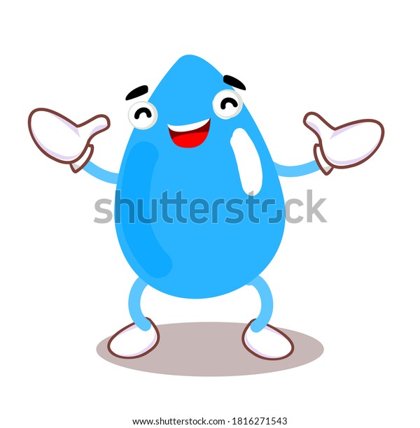 Cartoon Funny Water Character Vector Stock Vector (Royalty Free ...