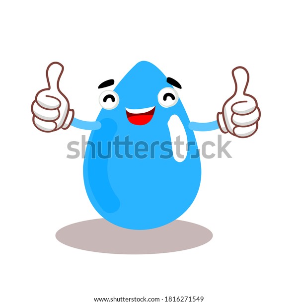 Cartoon Funny Water Character Vector Stock Vector (Royalty Free ...