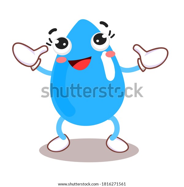 Cartoon Funny Water Character Vector Stock Vector (Royalty Free ...