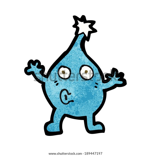 Cartoon Funny Water Drop Character Stock Vector (Royalty Free ...