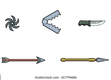 Cartoon Game Objects 2d Game Art Stock Vector (Royalty Free) 650041711 ...