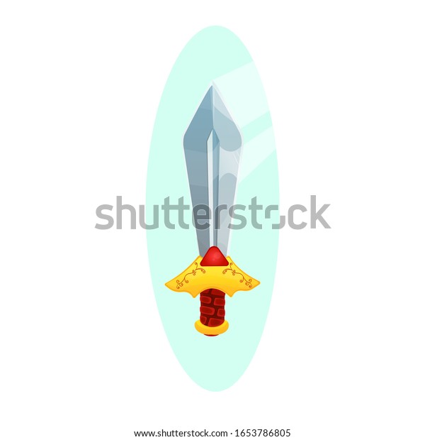 Cartoon Game Sword Vector Illustration Stock Vector (Royalty Free ...