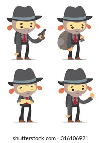 Cartoon Gangsters Stock Vector (Royalty Free) 316106921 | Shutterstock