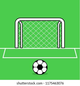 Cartoon Gate Penalty Kick Vector Flat Stock Vector (Royalty Free ...