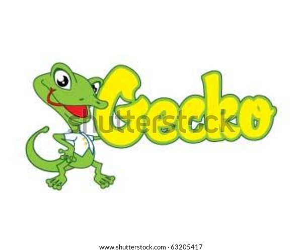 Cartoon Gecko Mascot Logo Vector Stock Vector (Royalty Free) 63205417 ...