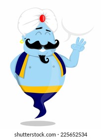 Cartoon Genie Stock Vector (Royalty Free) 225652534 | Shutterstock