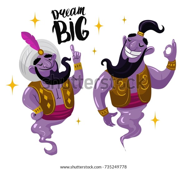 Cartoon Genie Vector Illustration Isolated Stock Vector (Royalty Free ...