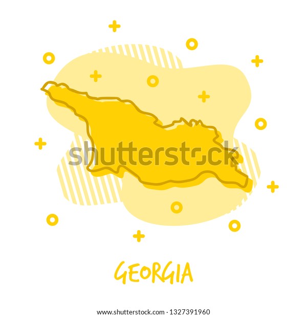Cartoon Georgia Map Stock Vector (Royalty Free) 1327391960 | Shutterstock