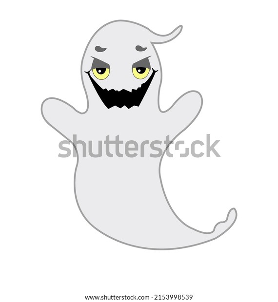 Cartoon Ghost Halloween Vector Illustration Stock Vector (Royalty Free ...