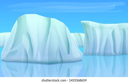 Cartoon Glaciers Ocean Vector Illustration Stock Vector (Royalty Free ...
