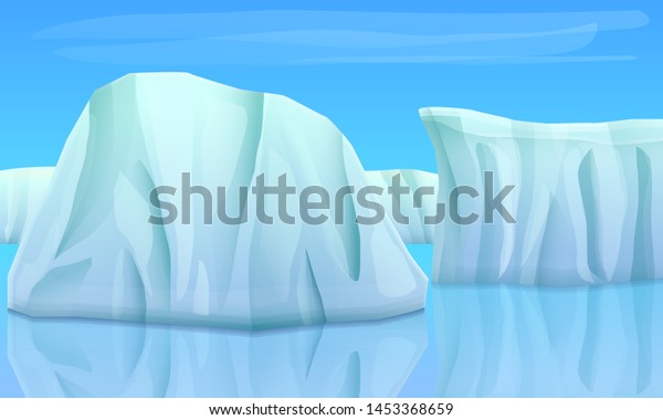 Cartoon Glaciers Ocean Vector Illustration Stock Vector (Royalty Free ...
