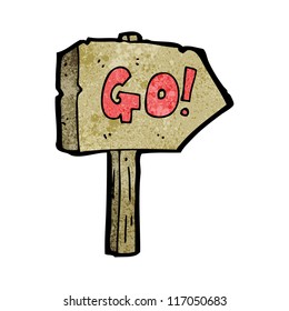 Go Sign Cartoon Stock Vector (Royalty Free) 79833031 | Shutterstock